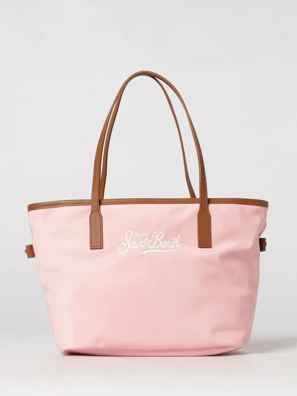 MC2 SAINT BARTH Nylon Tote Bag With Embroidered Logo - Pink
