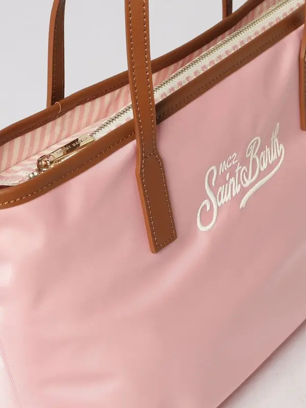 MC2 SAINT BARTH Nylon Tote Bag With Embroidered Logo - Pink