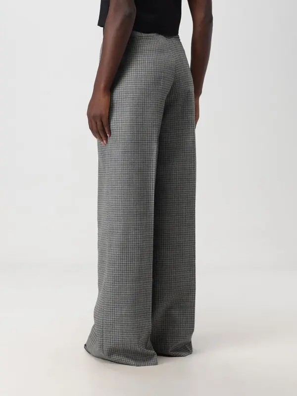 MSGM Wide Leg Checkered Trousers