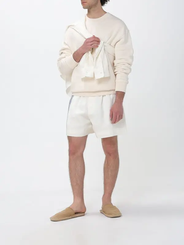 JW Anderson Cotton Crewneck Sweatshirt With Logo - Beige