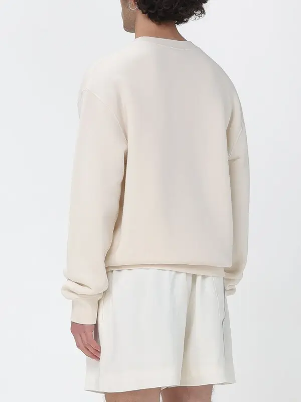 JW Anderson Cotton Crewneck Sweatshirt With Logo - Beige
