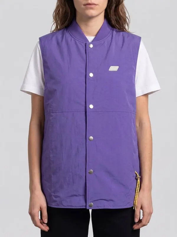 AUTRY Nylon Bomber Vest With Logo - Blue