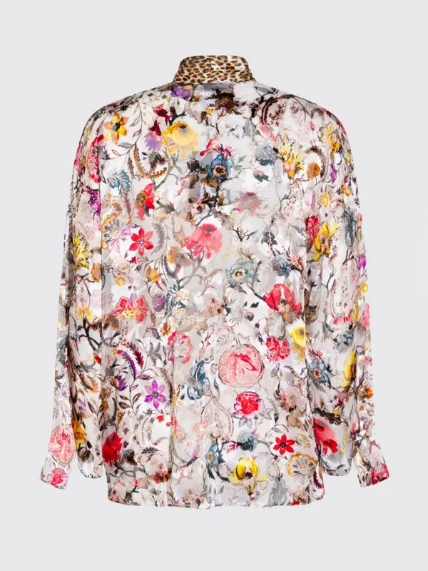 Roberto Cavalli Blouse In Printed Silk Blend