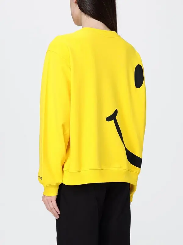 Moschino Cotton Crewneck Sweatshirt With Graphic Print