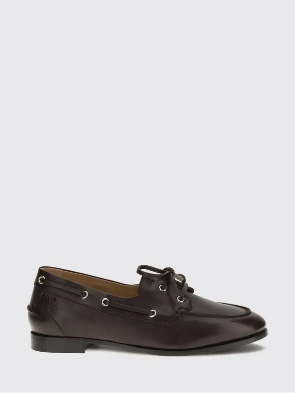 Bally Plume Leather Boat Loafers - Black