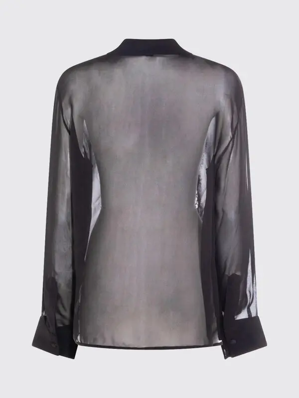 Roberto Cavalli Shirt In Silk With Lace Inserts