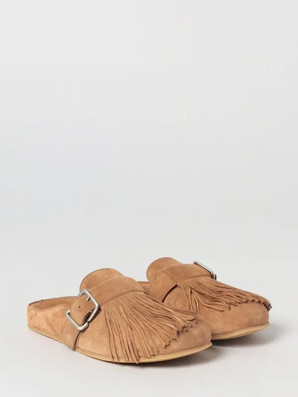 VIC MATIE Suede Mules With Fringes - Leather