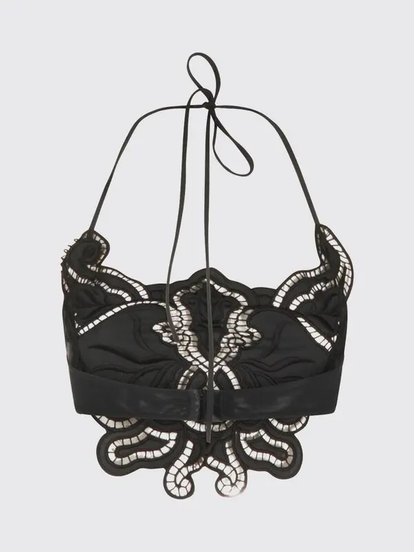 Blumarine Cropped Top In Macram - Black