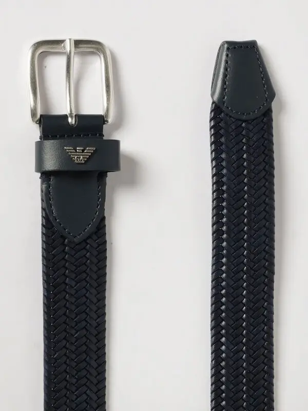 Emporio Armani Woven Belt - Navy
