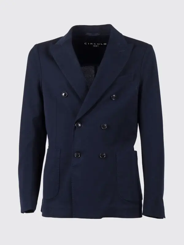 CIRCOLO 1901 Double Breasted Blazer In Cotton
