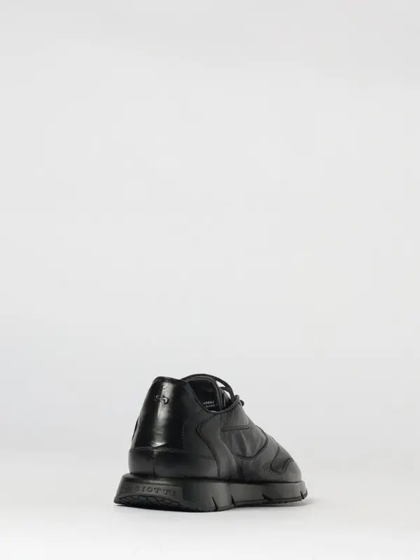 Paciotti Smooth Calf Leather Low Top Sneakers - Black