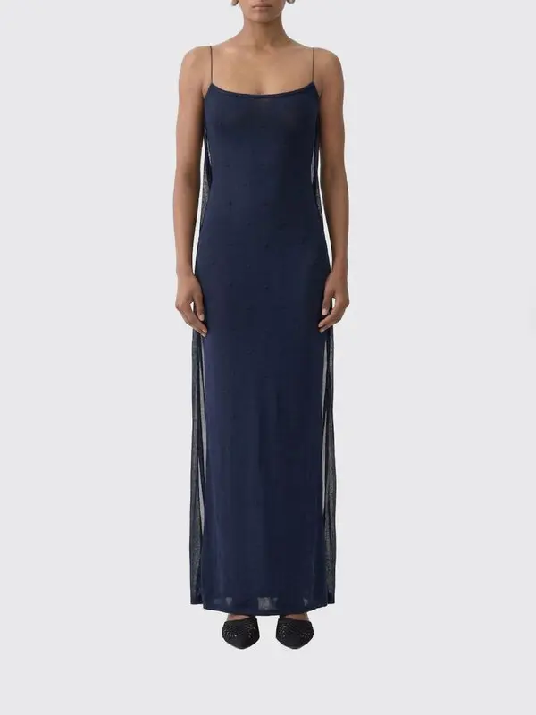 Jacquemus Viscose Knit Maxi Dress - Blue