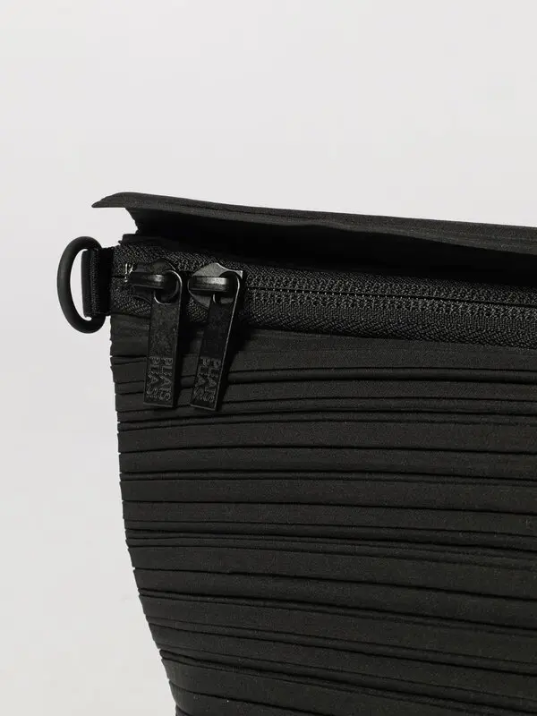 Issey Miyake Small Pleated Polyester Boston Bag