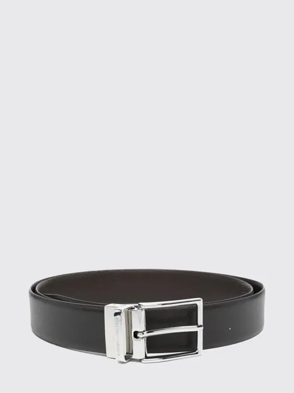 Emporio Armani Leather Belt - Dark