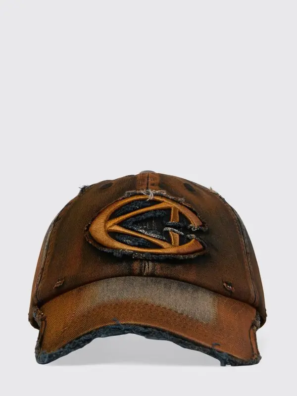 Camper Distorted Washed Sprayed Cotton Baseball Cap - Beige