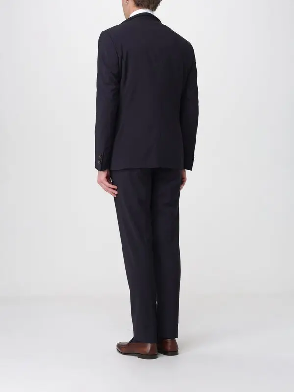 Corneliani Single-breasted Stretch Virgin Wool Suit - Blue