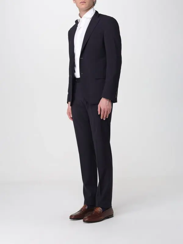 Corneliani Single-breasted Stretch Virgin Wool Suit - Blue
