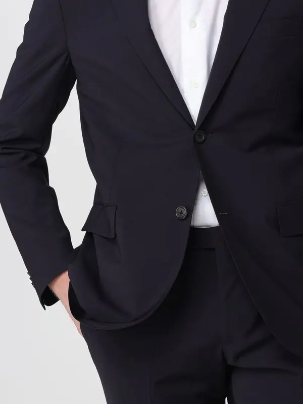 Corneliani Single-breasted Stretch Virgin Wool Suit - Blue