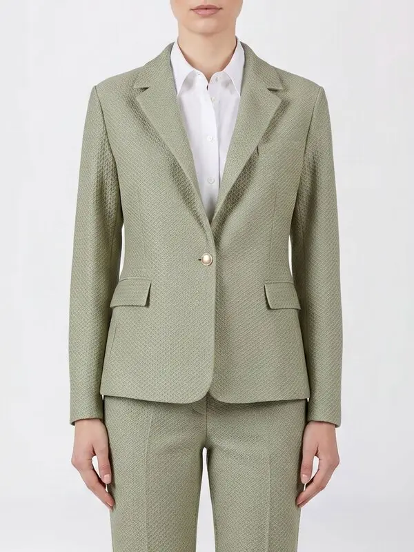 CIRCOLO 1901 Single Breasted Cotton Blazer - Multicolor