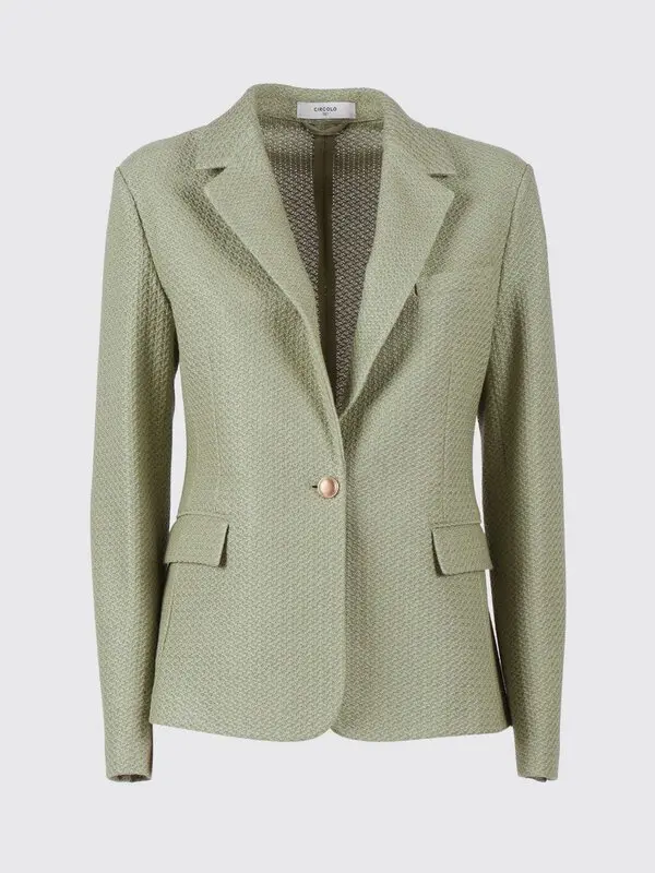 CIRCOLO 1901 Single Breasted Cotton Blazer - Multicolor