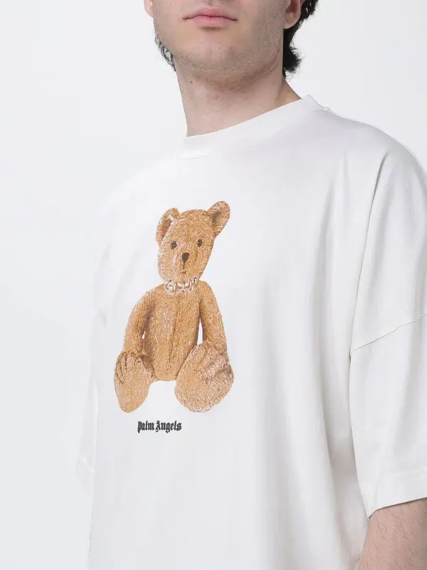 Palm Angels Teddy Cotton T-shirt - Ivory