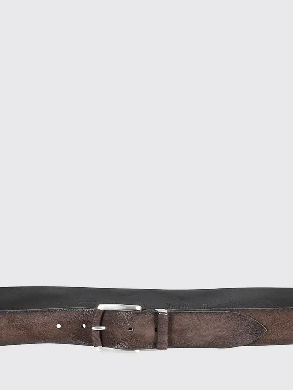 Orciani Suede And Split Leather Belt