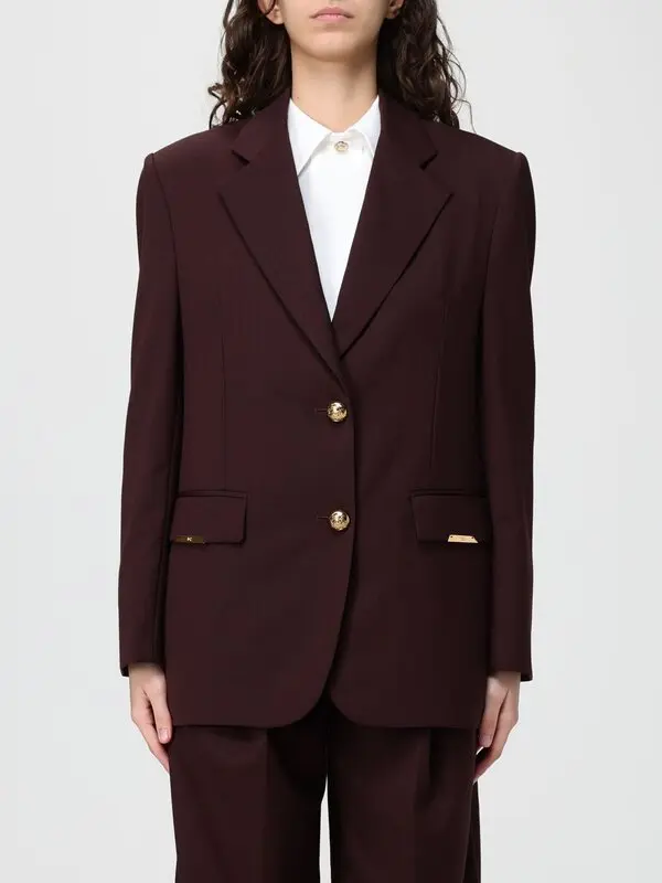 Elisabetta Franchi Virgin Wool Blend Single-breasted Blazer