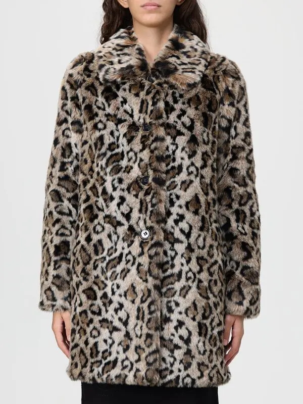 TWINSET Leopard Print Fur Coat