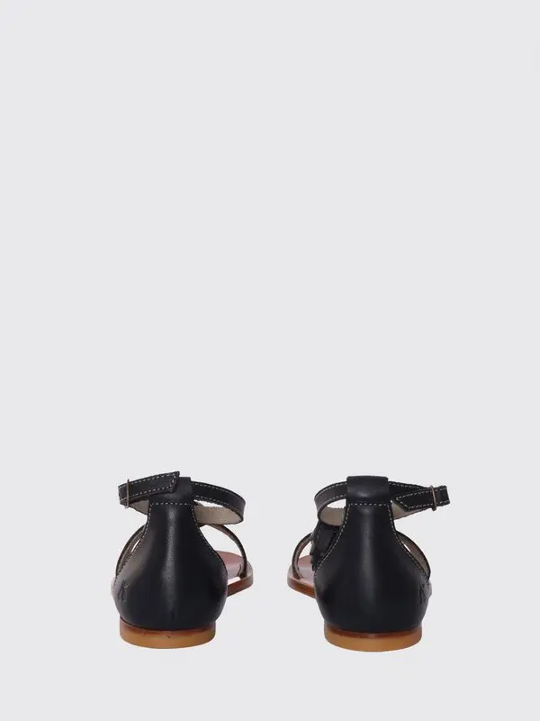 Bonpoint Leather Sandal With Applied Flowers