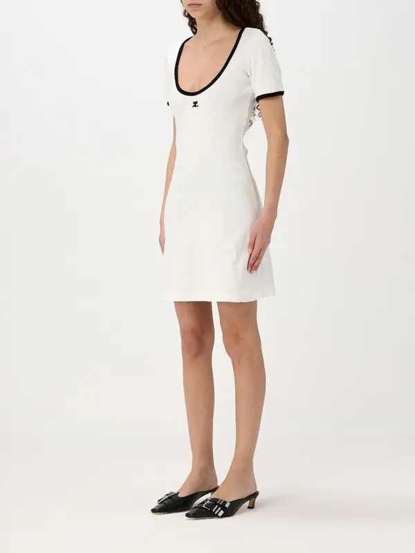 COURREGES Short Sleeve Knit Dress
