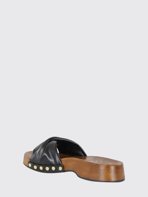 GANNI Tia Draped Vegan Leather Mules