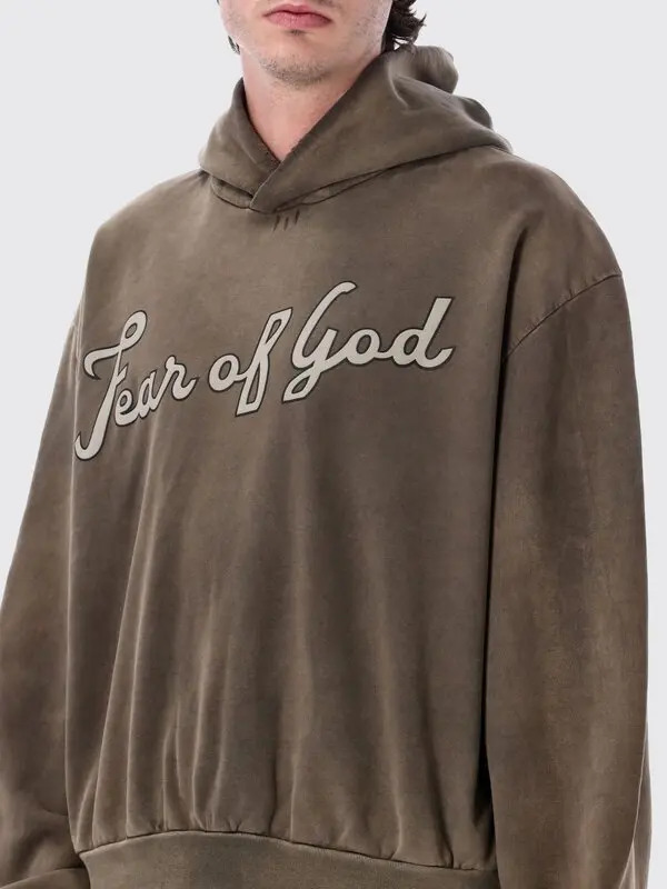 Fear Of God Cotton Hoodie With Logo Detail