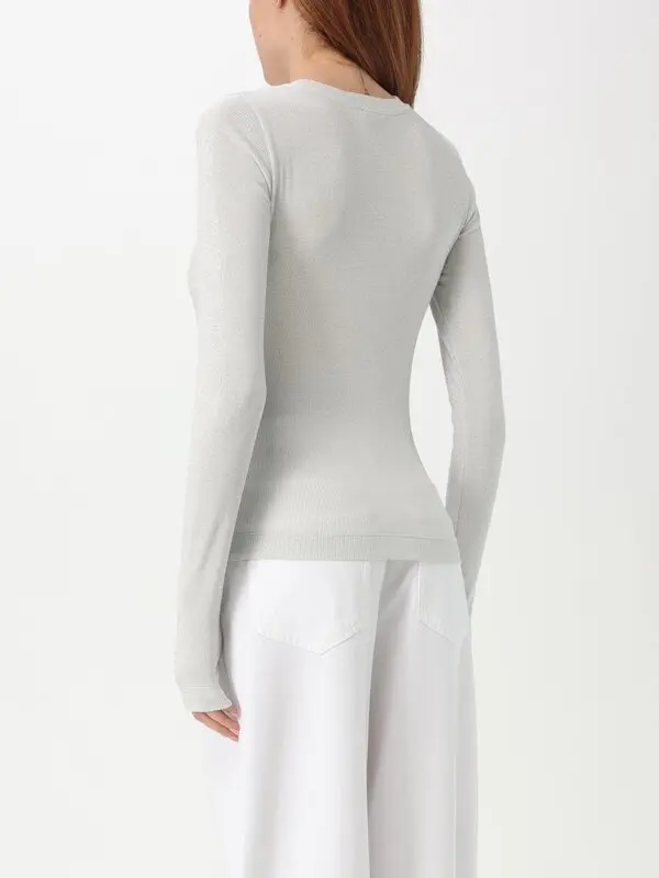 Pinko Ribbed Metallic Long Sleeve Top