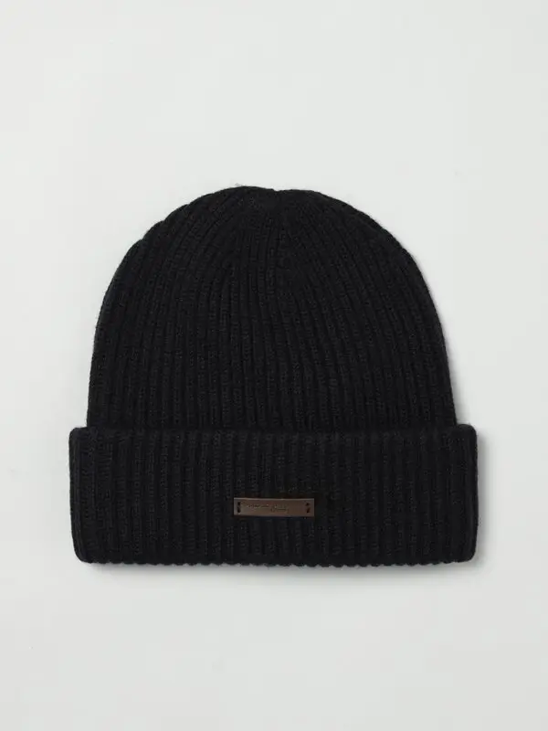 PAOLO PECORA Ribbed Beanie - Blue