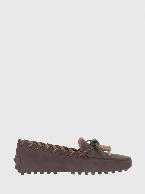 TOD'S Suede Loafers With Tassels - Brown