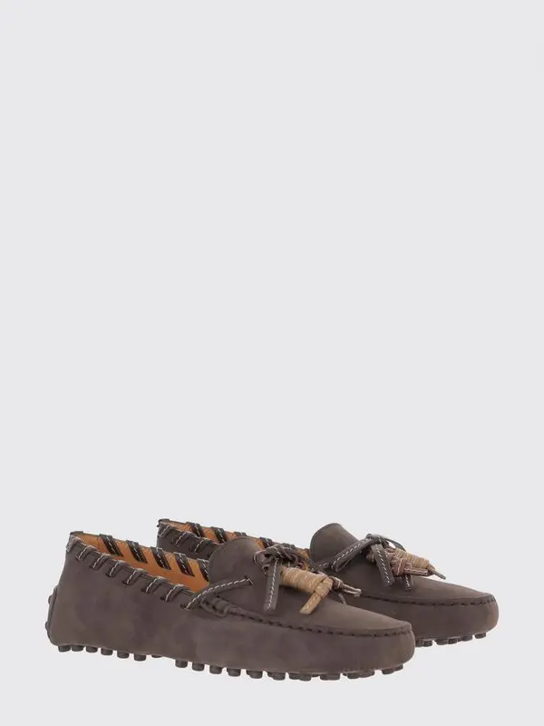 TOD'S Suede Loafers With Tassels - Brown