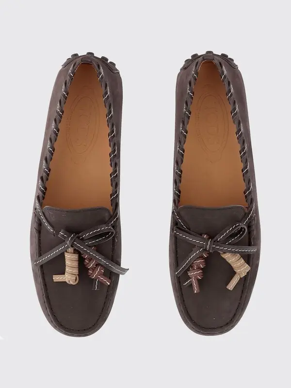 TOD'S Suede Loafers With Tassels - Brown
