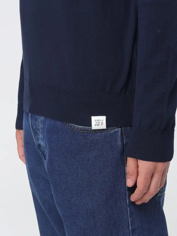 Peuterey Cotton Basic Crewneck Sweater - Blue
