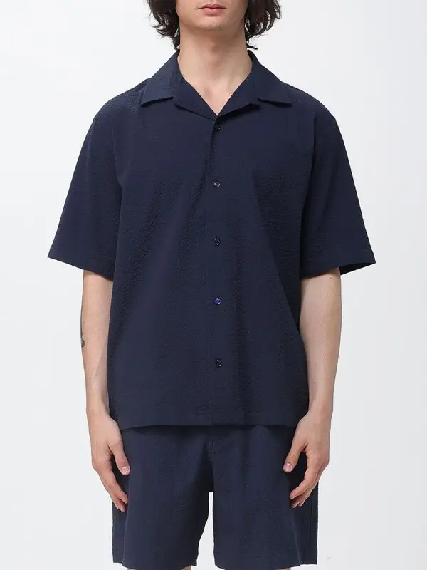 Maison Kitsuné Basic Cotton Shirt - Blue
