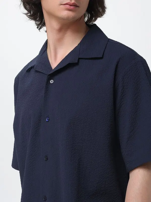 Maison Kitsuné Basic Cotton Shirt - Blue