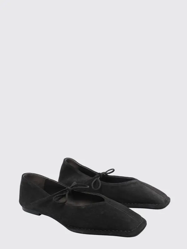 ALOHAS Sway Suede Ballet Flats With Straps And Square Toe