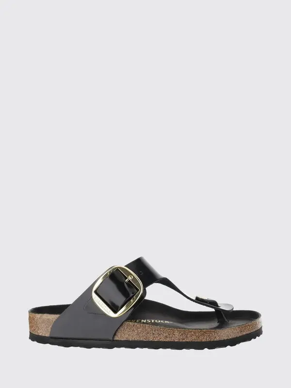 BIRKENSTOCK Gizeh Big Buckle Nubuck Sandal - Black