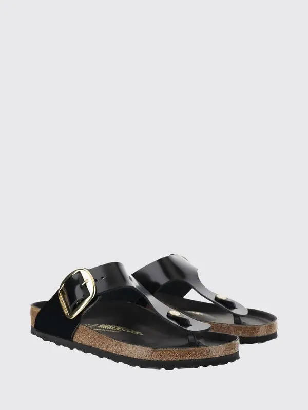 BIRKENSTOCK Gizeh Big Buckle Nubuck Sandal - Black