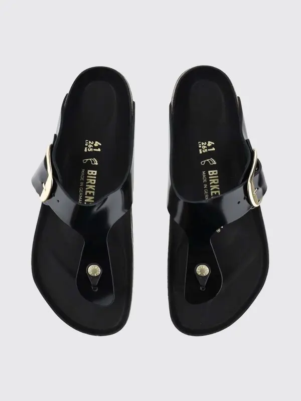 BIRKENSTOCK Gizeh Big Buckle Nubuck Sandal - Black