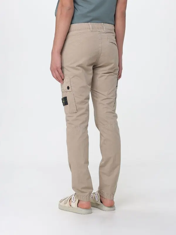 Stone Island Cotton Cargo Trousers - Beige