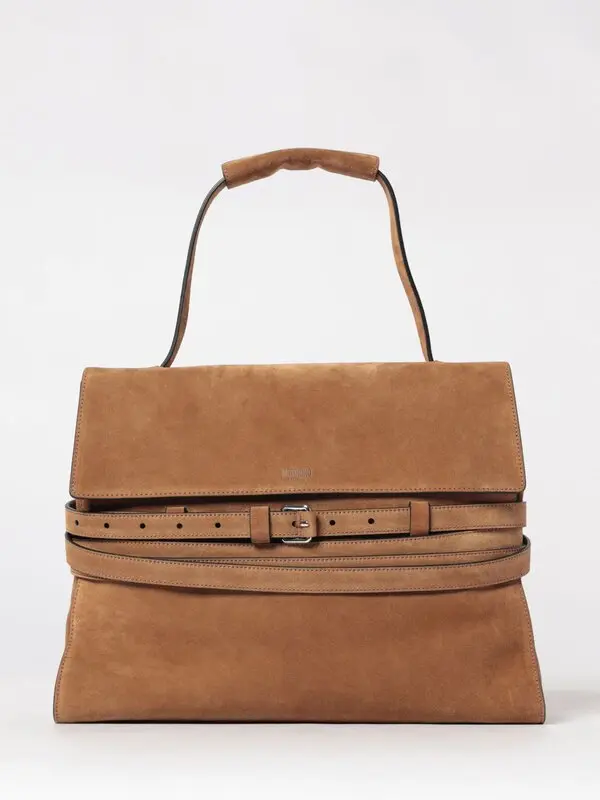 Moschino Tie Me Suede Bag - Brown