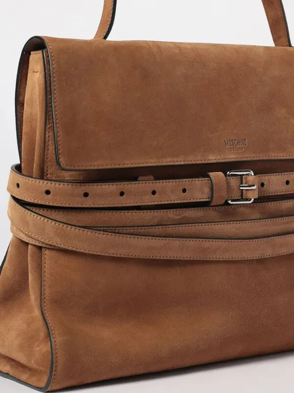 Moschino Tie Me Suede Bag