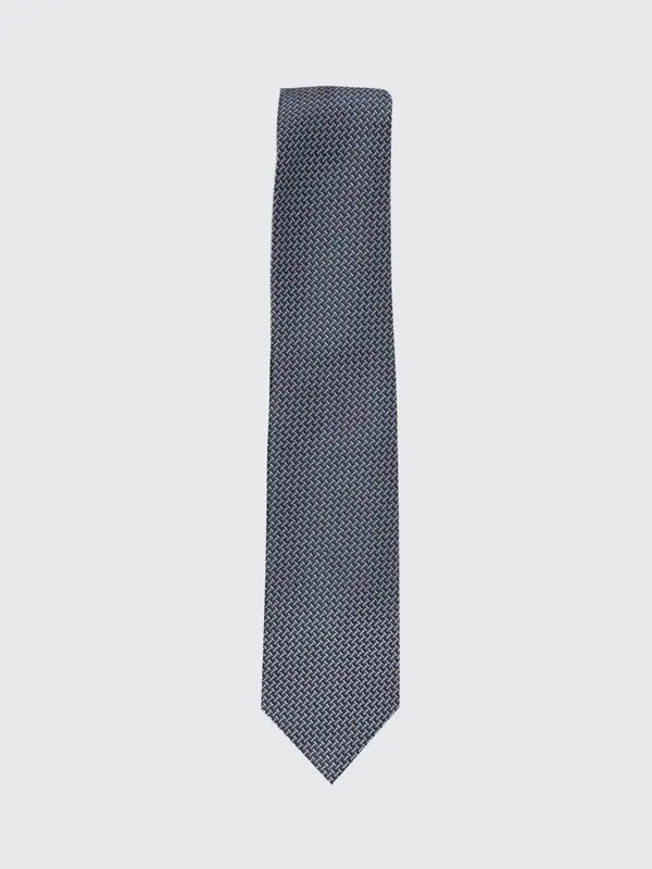 TOM FORD Polka Dot Silk Tie With A 7.5 Cm Width - Blue