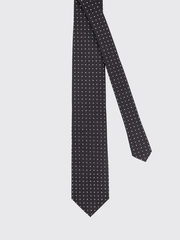 TOM FORD Polka Dot Silk Tie With A 7.5 Cm Width - Marine