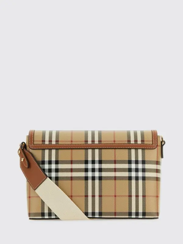 Burberry Note Coated Cotton Vintage Check Print Bag